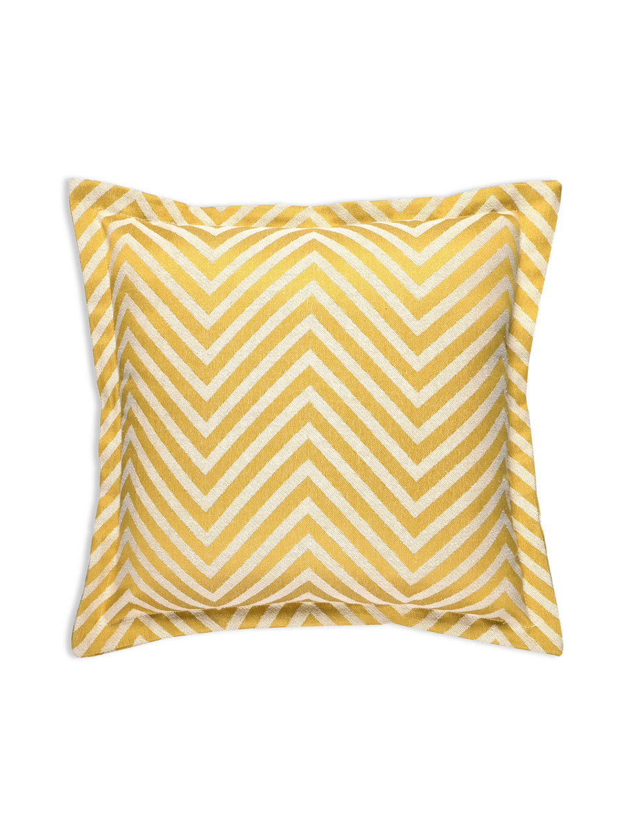 Chevron Damask Cushion Covers – Rich Rust Tone with Elegant Pattern