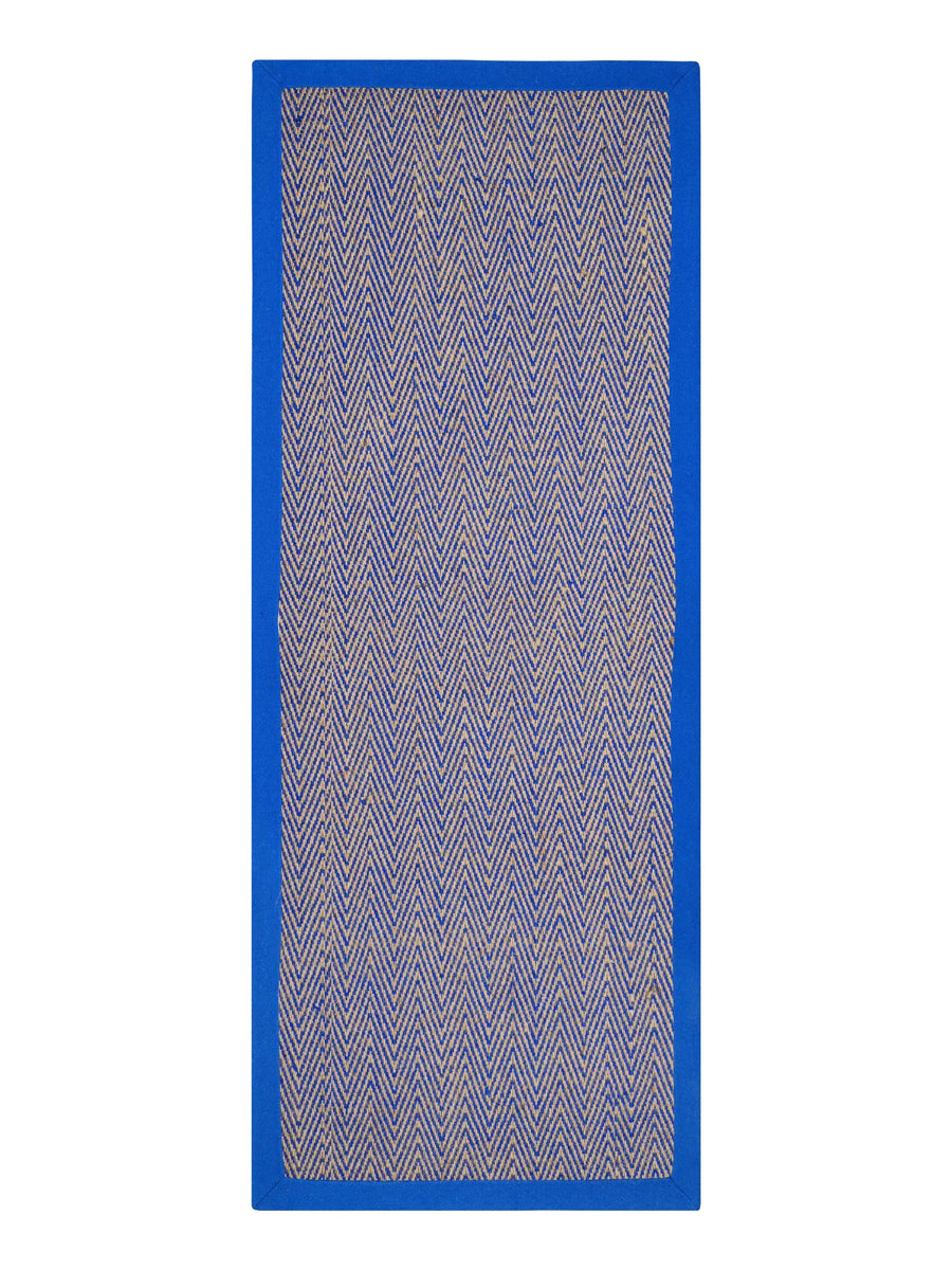 Chevron Jute & Cotton Woven Anti-Slip Strong Border Runner