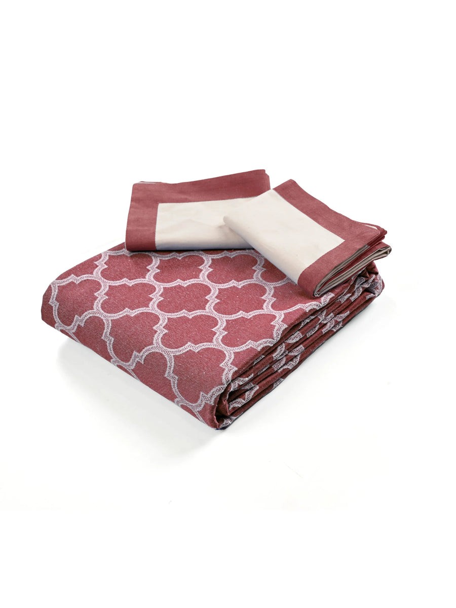 Kanan Cotton Bed Cover-Sheet Set with 2 Pillow Covers