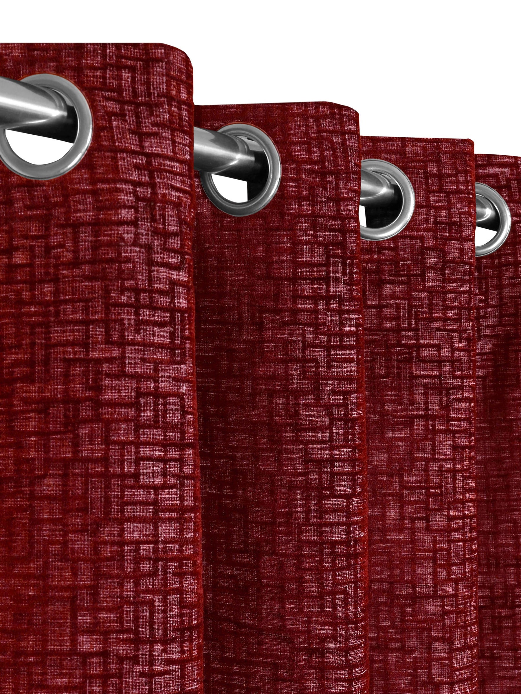 Buy Maroon Colour Curtains Online In India