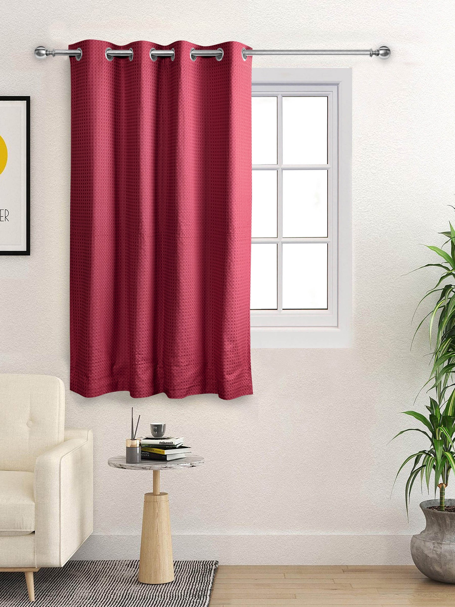 Buy Maroon Colour Curtains Online In India