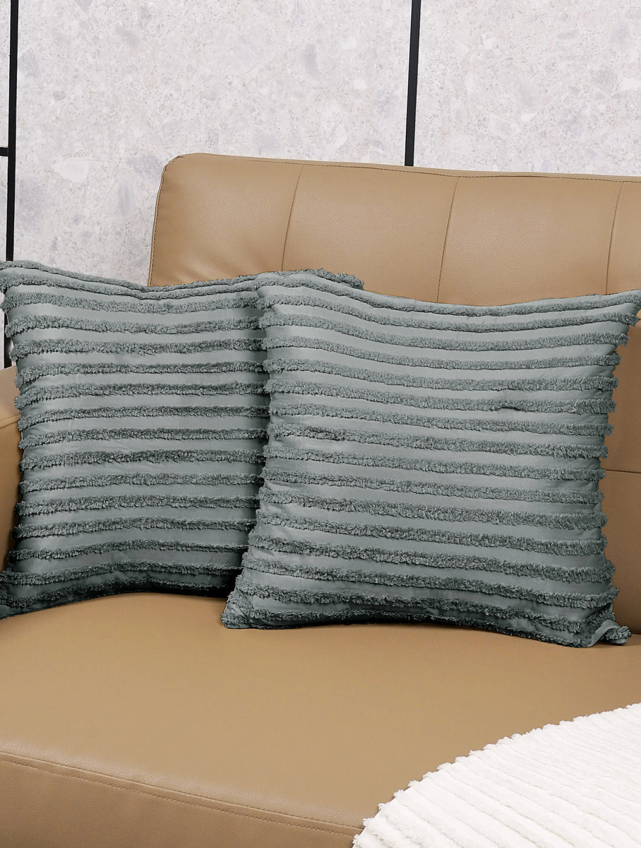 Buy Axis Cushion Cover Online (Dk, Grey) – 40x40 cm, (2 & 3 Pc Sets)
