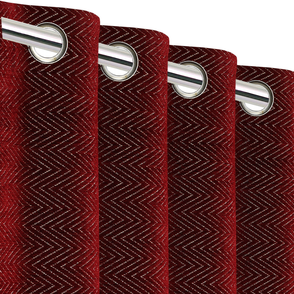 Buy Maroon Colour Curtains Online In India
