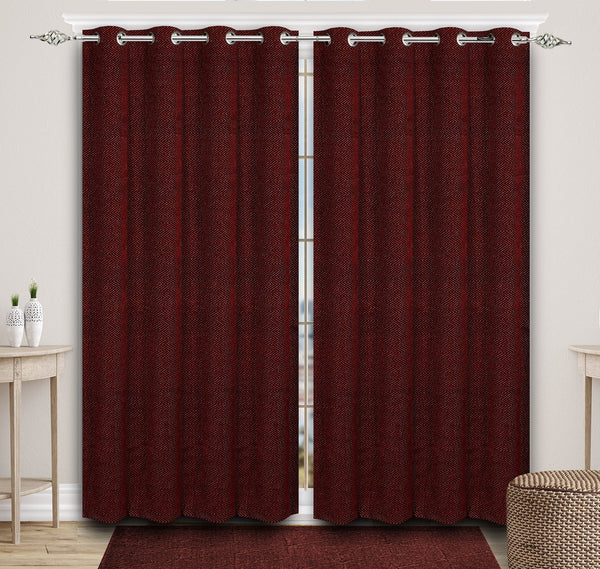 Buy Maroon Colour Curtains Online In India